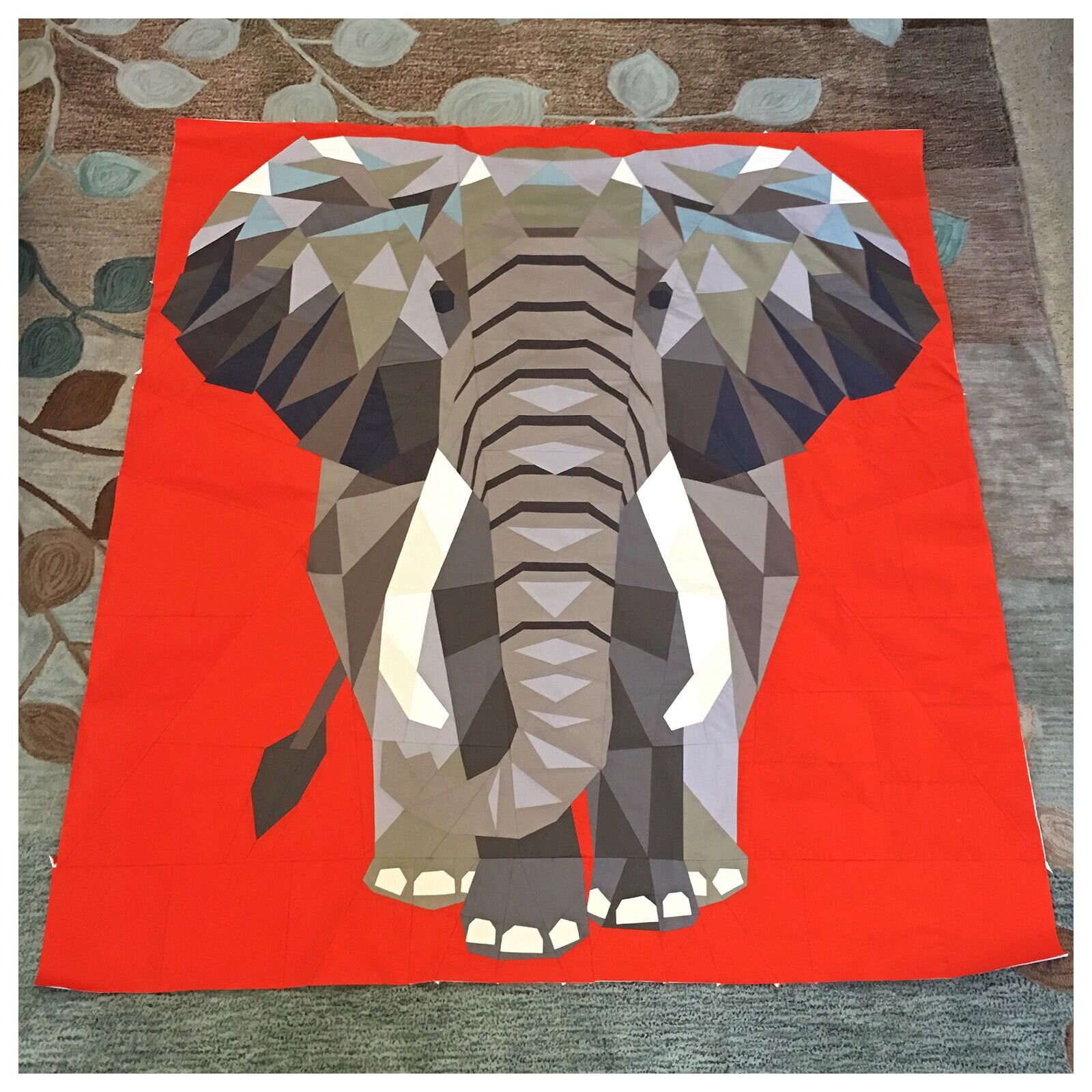 Elephant Abstractions Pattern Foundation Paper piecing Projekt - Etsy.de