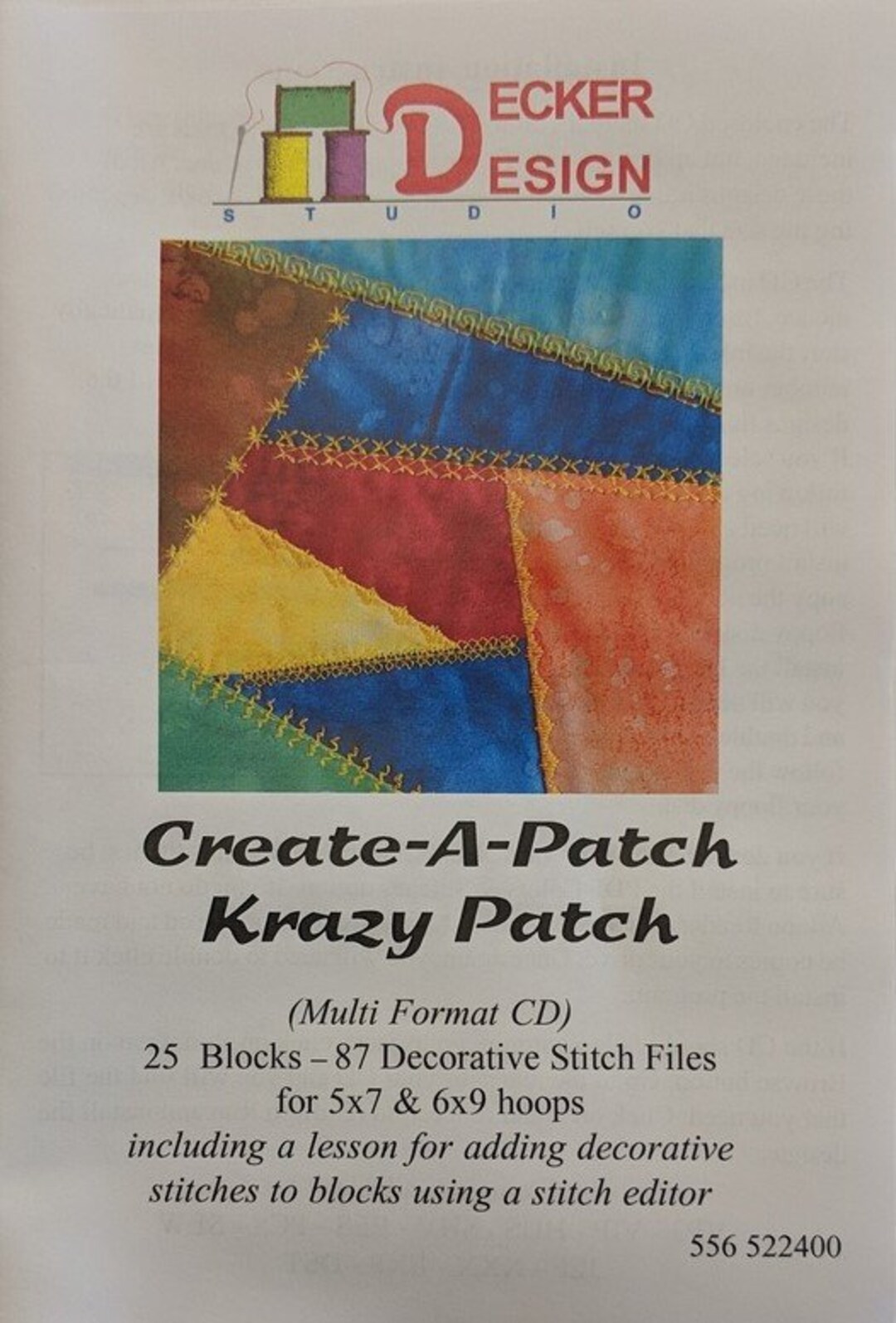Krazy Patch Create-a-patch 25 Blocks 87 Decorative Stitch Files Designs ...