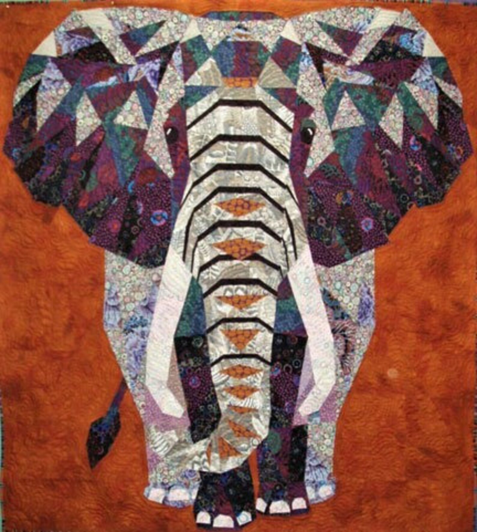 Elephant Abstractions Pattern Foundation Paper Piecing Project - Etsy