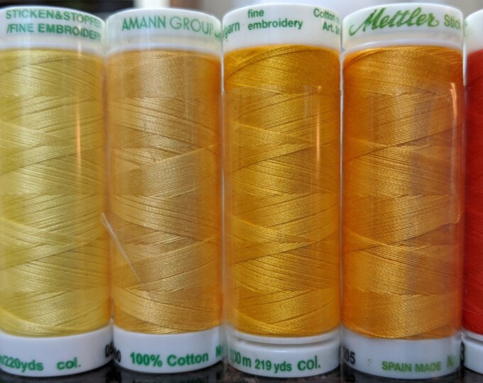 Mettler 60wt 100% Cotton Fine Embroidery Thread - A MUST for Hand ...