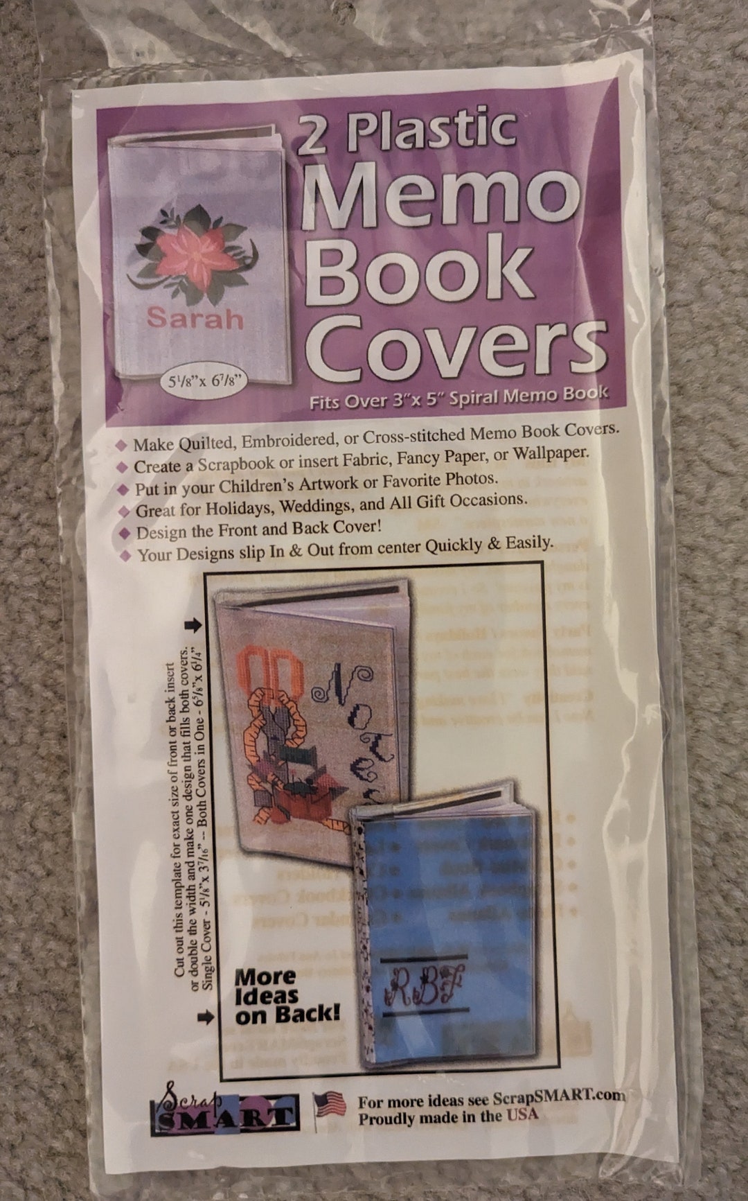 Scrapsmart DIY Clear Vinyl Memo Book Covers 2 3 X 5 Made in USA New ...