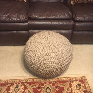 Crochet Pouf Ottoman PDF Pattern - Digital Download Only - Etsy