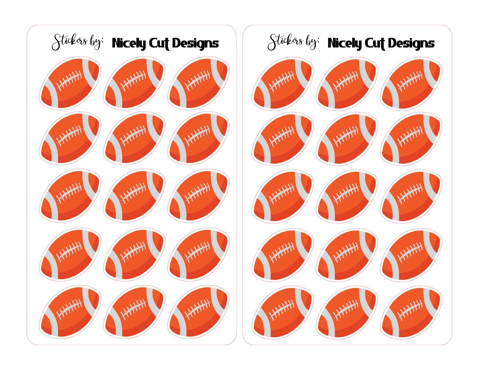 Football Stickers, Sports Sticker Set, Sports Theme, Football Team ...