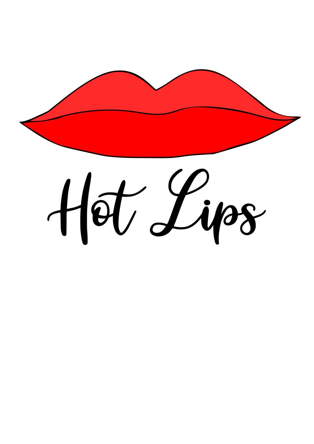 Hot Lips Design, Valentine's Day Gifts, Digital File, Print & Cut File ...
