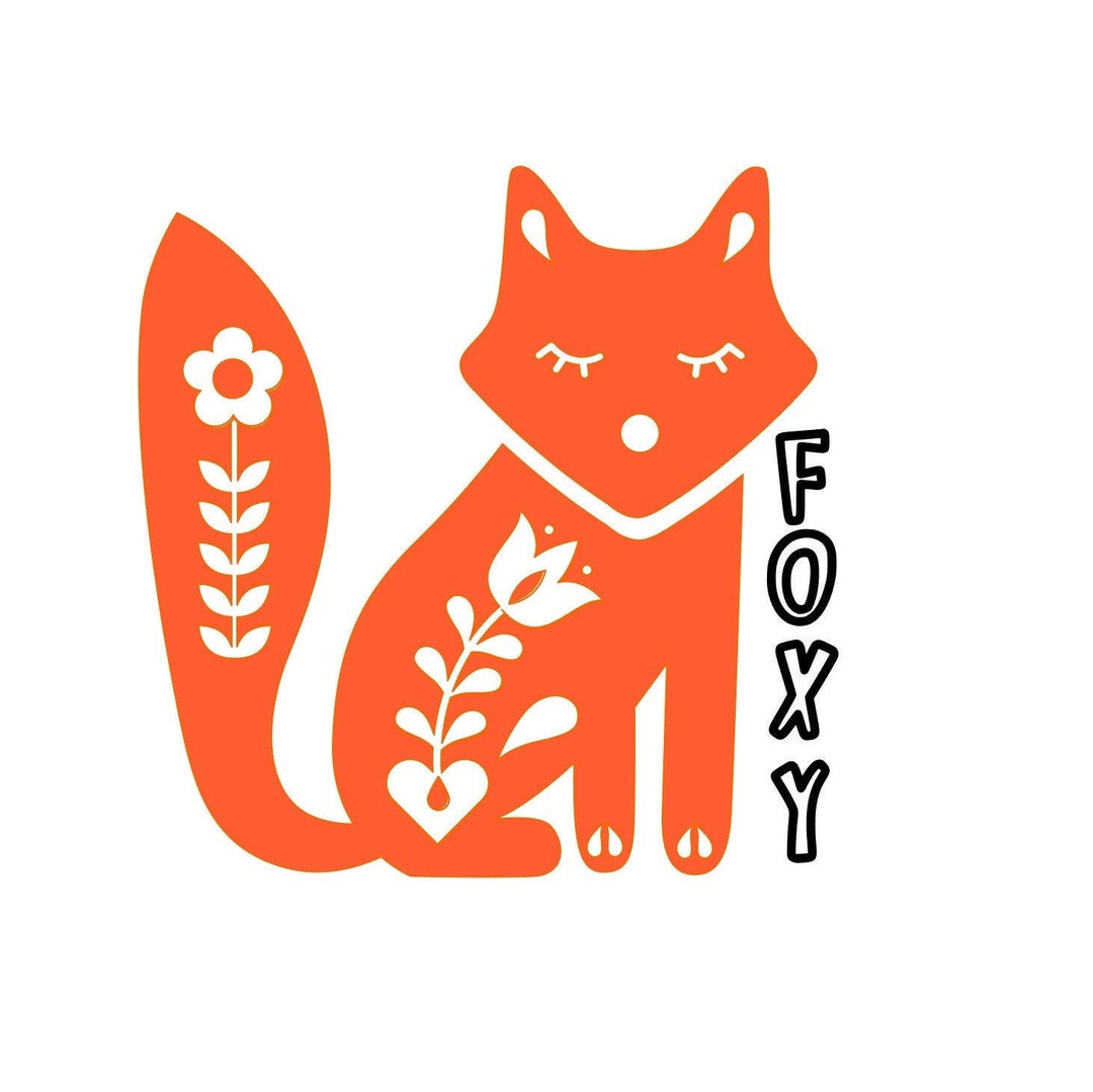 Fox Design, Print and Cut, Sticker, Cards, Scrapbook, Decal, SVG, JPG ...