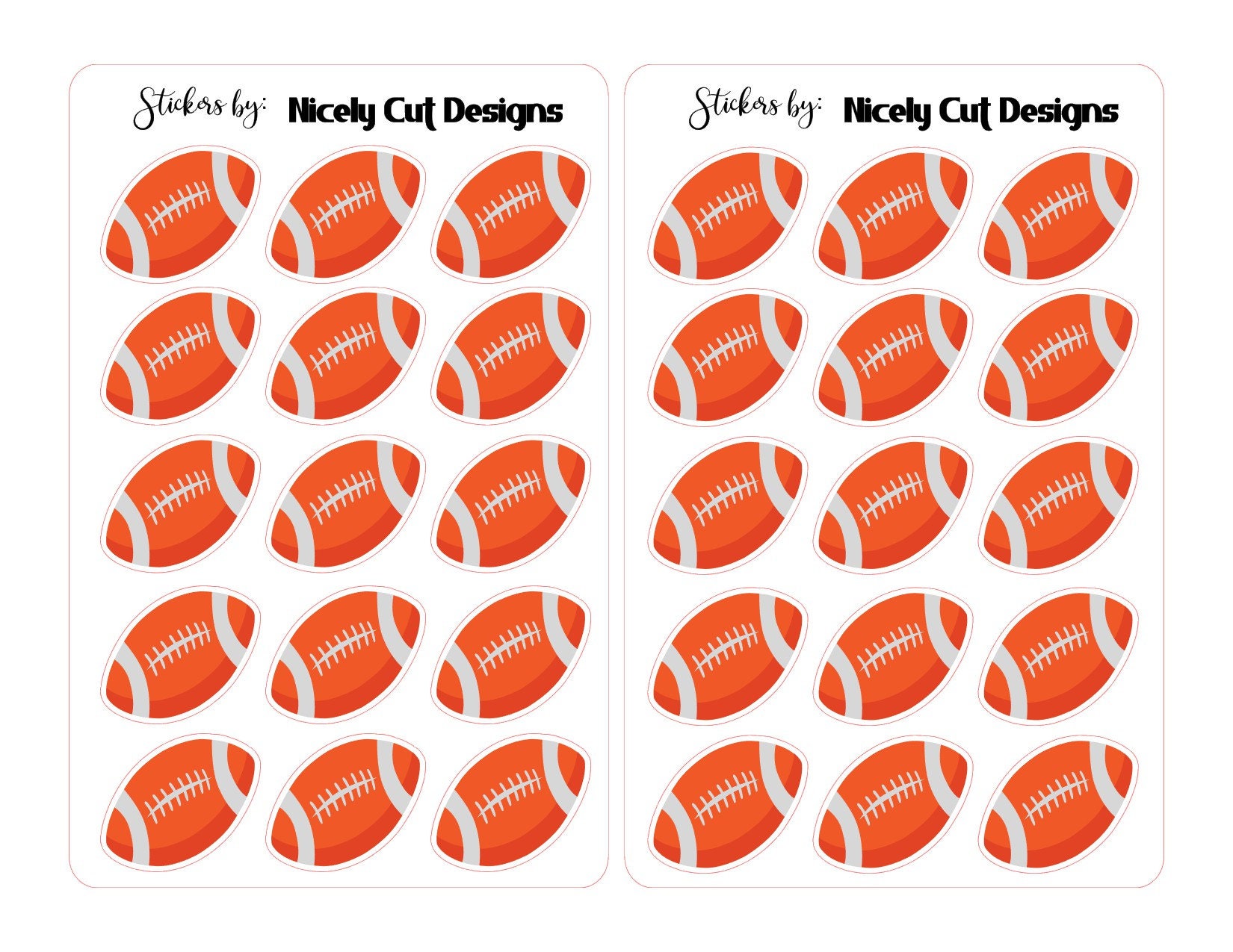 Football Stickers, Sports Sticker Set, Sports Theme, Football Team ...