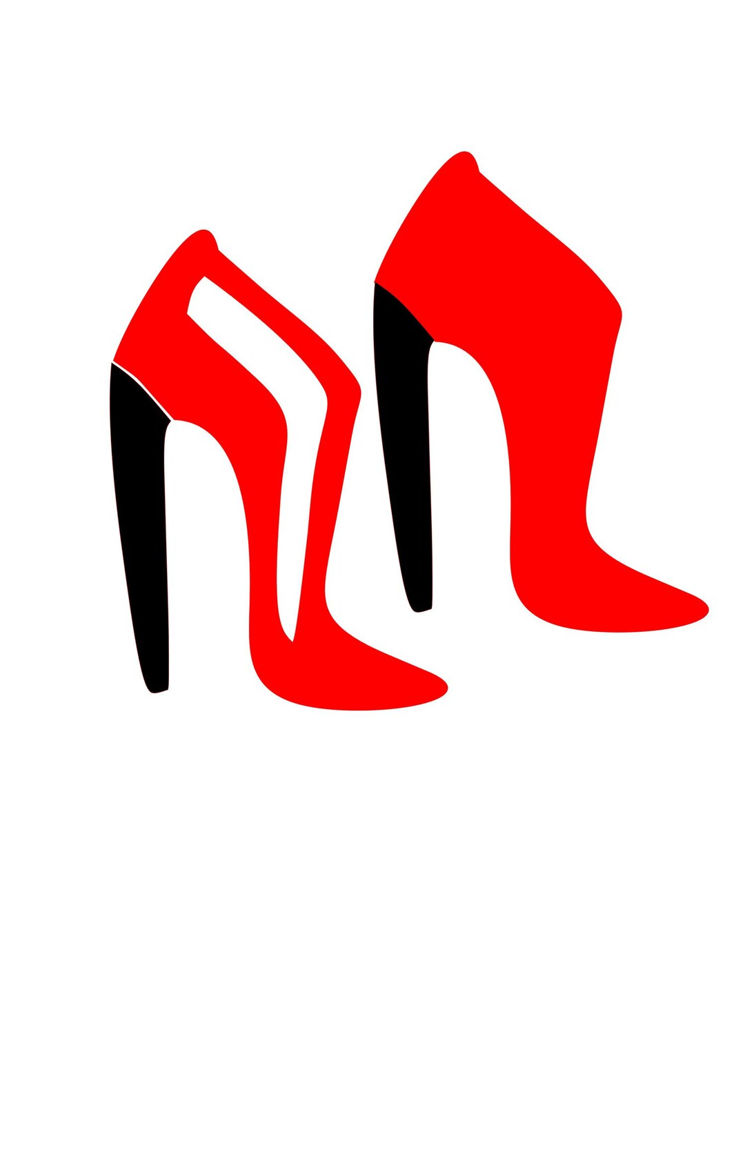 Digital File, Shoes Decal, Red Shoes, Heals, Boots, High Heals, Sticker ...