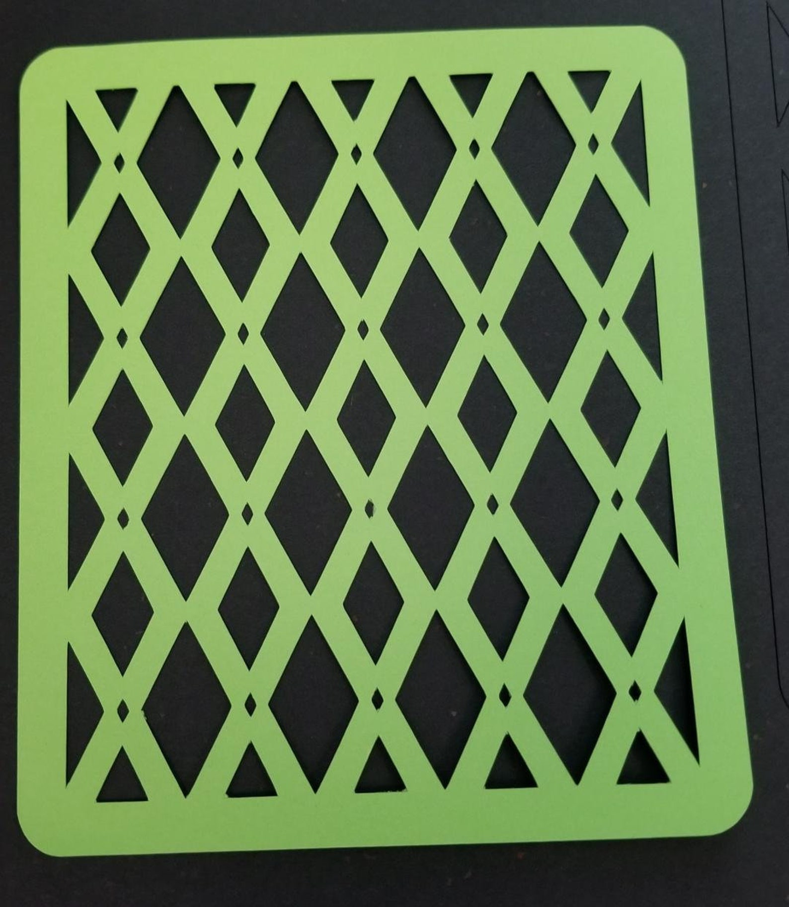 Lattice Die Cut Digital File, Greeting Card Embellishment, Diamond ...