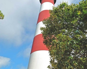 Assateague Lighthouse Fridge Magnet 3.5x5. Chincoteague, VA. Red ...