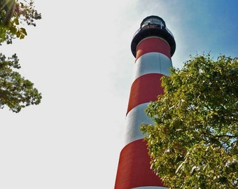 Assateague Lighthouse Fridge Magnet 3.5x5. Chincoteague, VA. Red ...