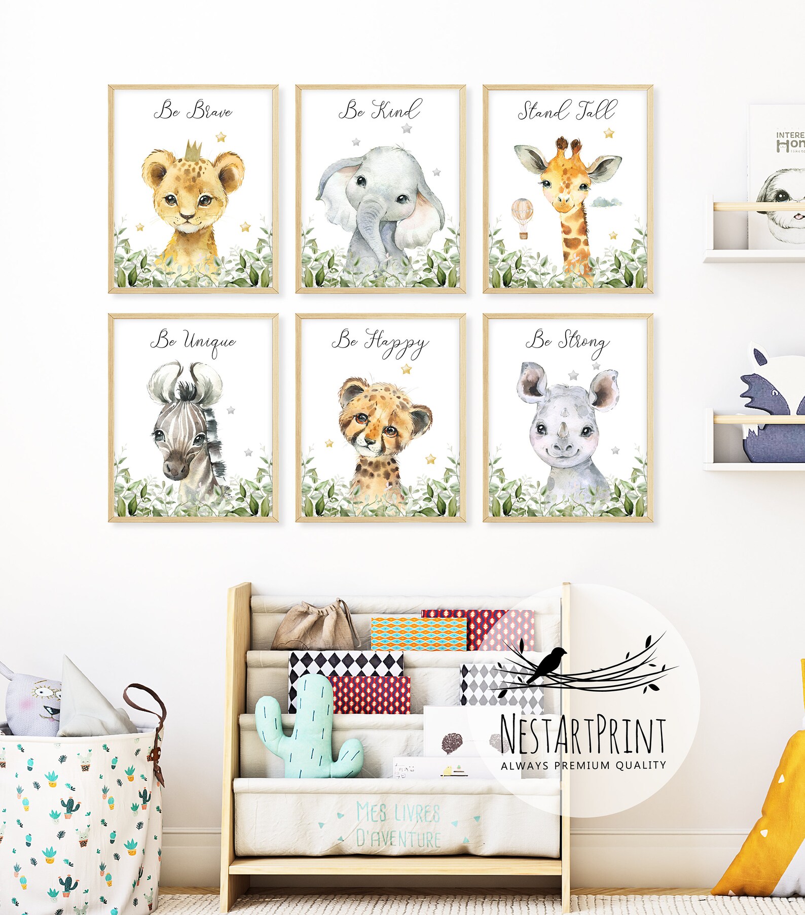 Safari Baby Animal Prints Safari Animal Prints Watercolor - Etsy