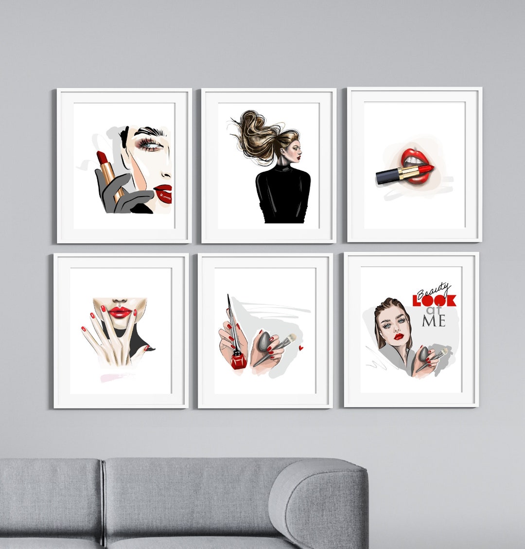Beauty Salon Prints, Beautiful Girl NAP267 - Etsy