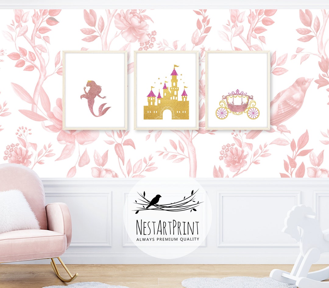 Princess Ariel Prints Set, Little Mermaid Art, Ariel Poster, Nursery ...