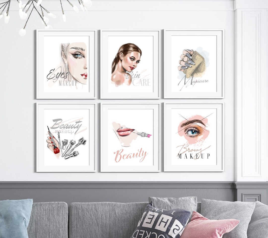 Beauty Salon Stylist Poster Prints, Glamour Room Decor, Fashion Wall ...