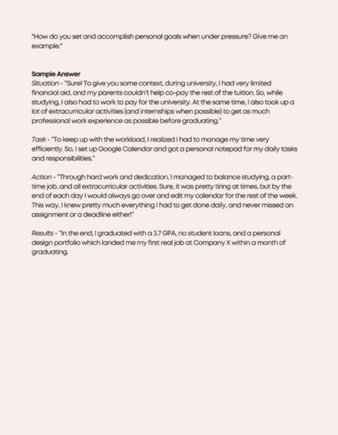 STAR Method Overview and Worksheet Template for Interviewing - Etsy