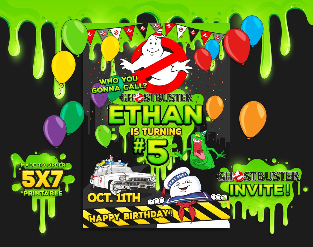 Ghostbusters Invitation, Ghostbusters Birthday, Ghostbusters Party - Etsy