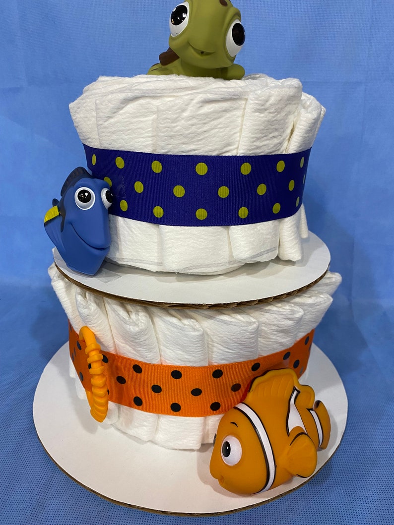 Disney Finding Nemo Diaper Cake Two Tier Gender Neutral With - Etsy