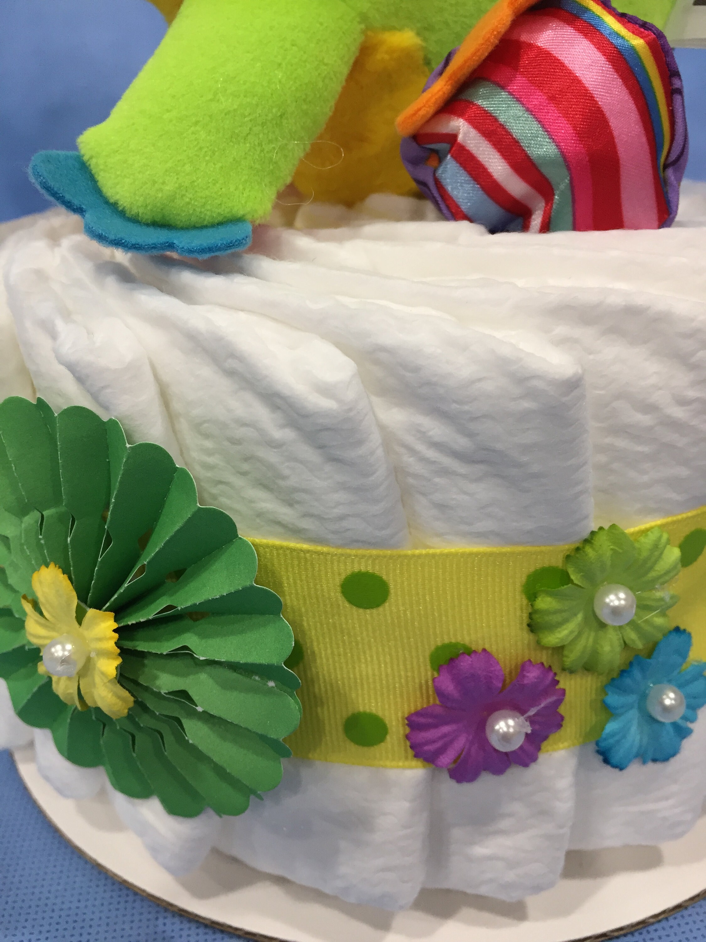 Dragon Diaper Cake! Colorful Lamaze Flip Flop Developmental Activity ...