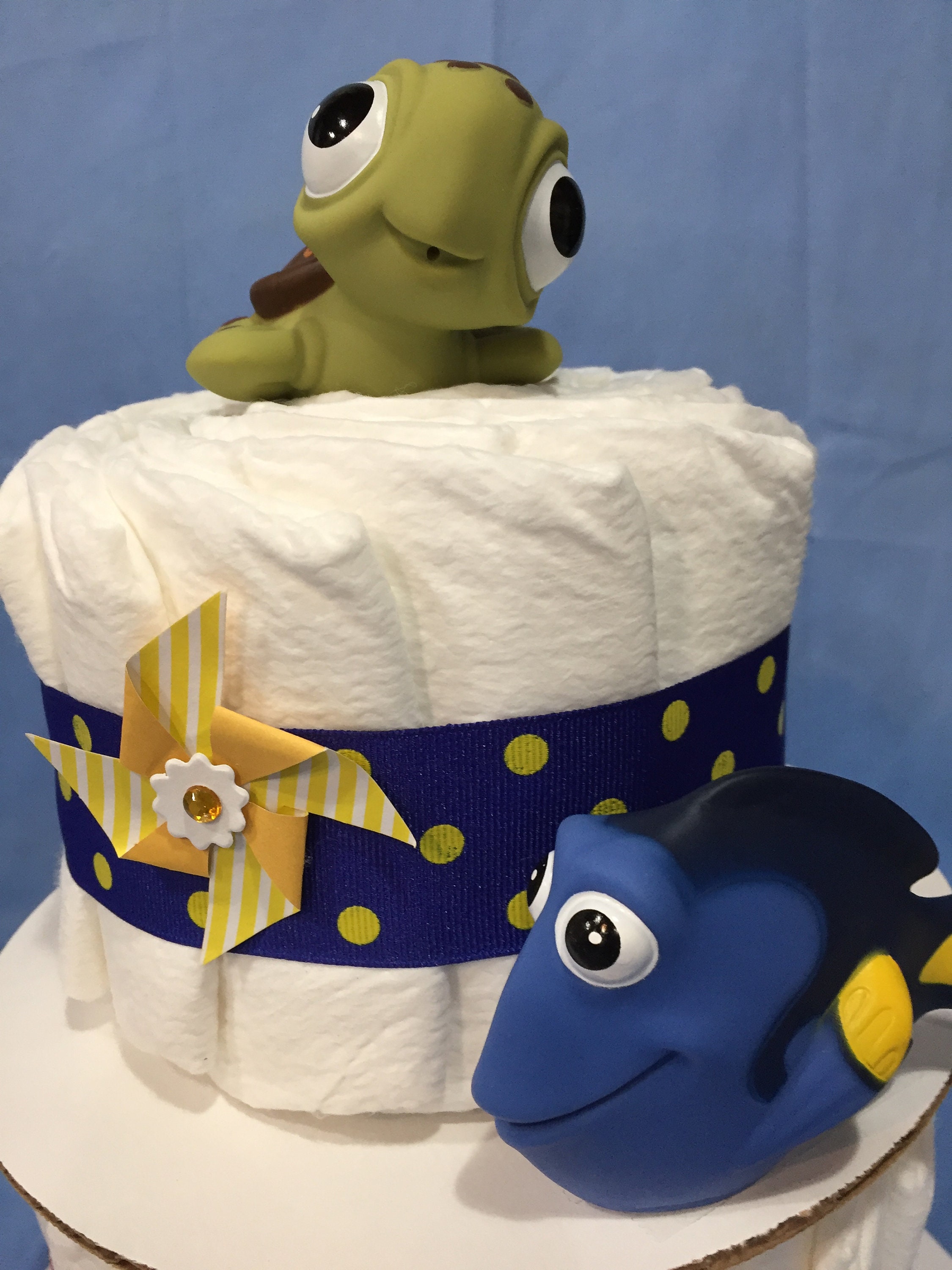 Disney Finding Nemo Diaper Cake Two Tier Gender Neutral with | Etsy