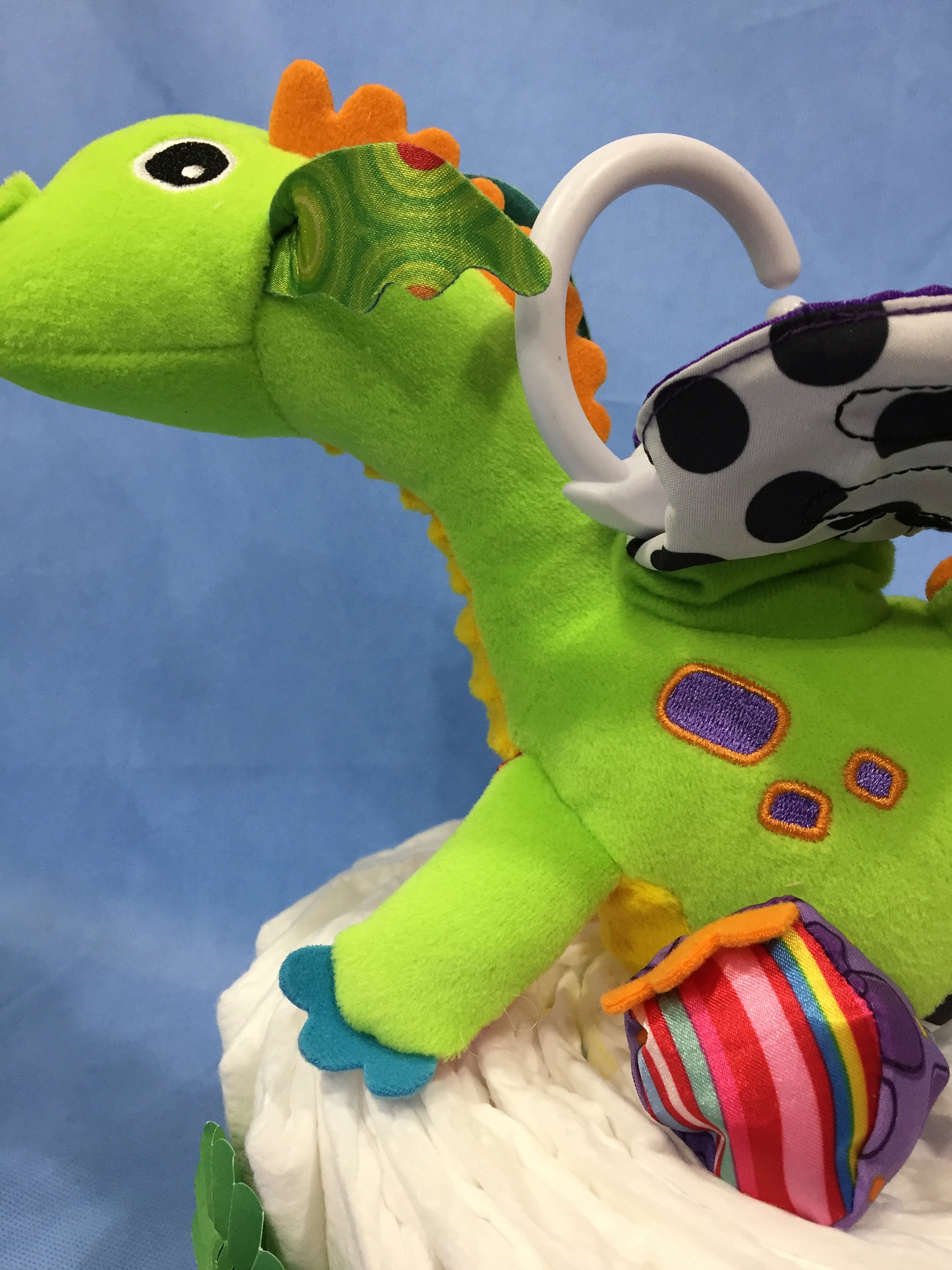 Dragon Diaper Cake! Colorful Lamaze Flip Flop Developmental Activity ...