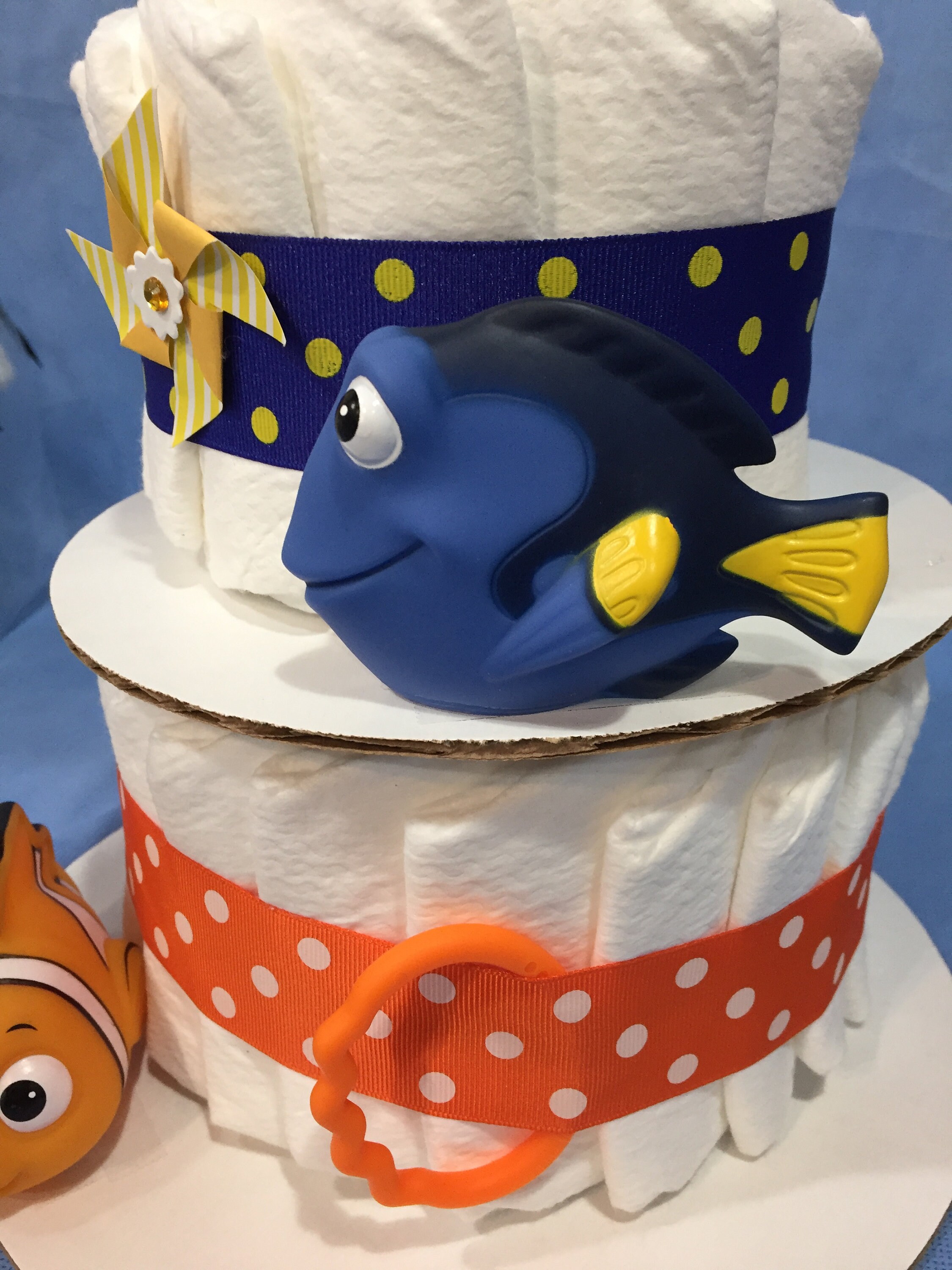 Disney Finding Nemo Diaper Cake Two Tier Gender Neutral with | Etsy