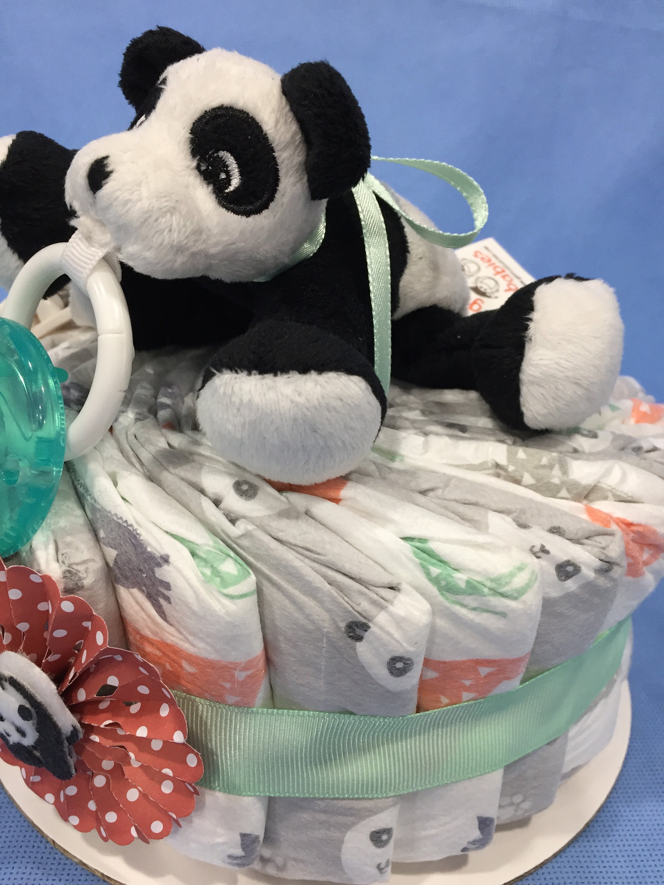 Honest Company Mini Panda Wubba Nub Diaper Cake! Made with Honest ...