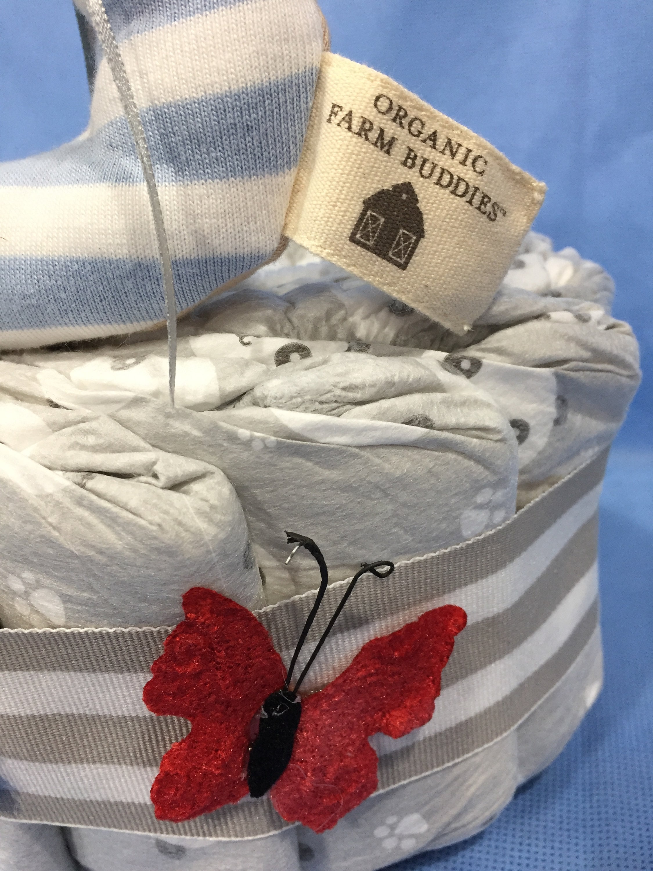 Mini Pirate Pig Rattle by Organic Farm Buddies Diaper Cake with Honest ...