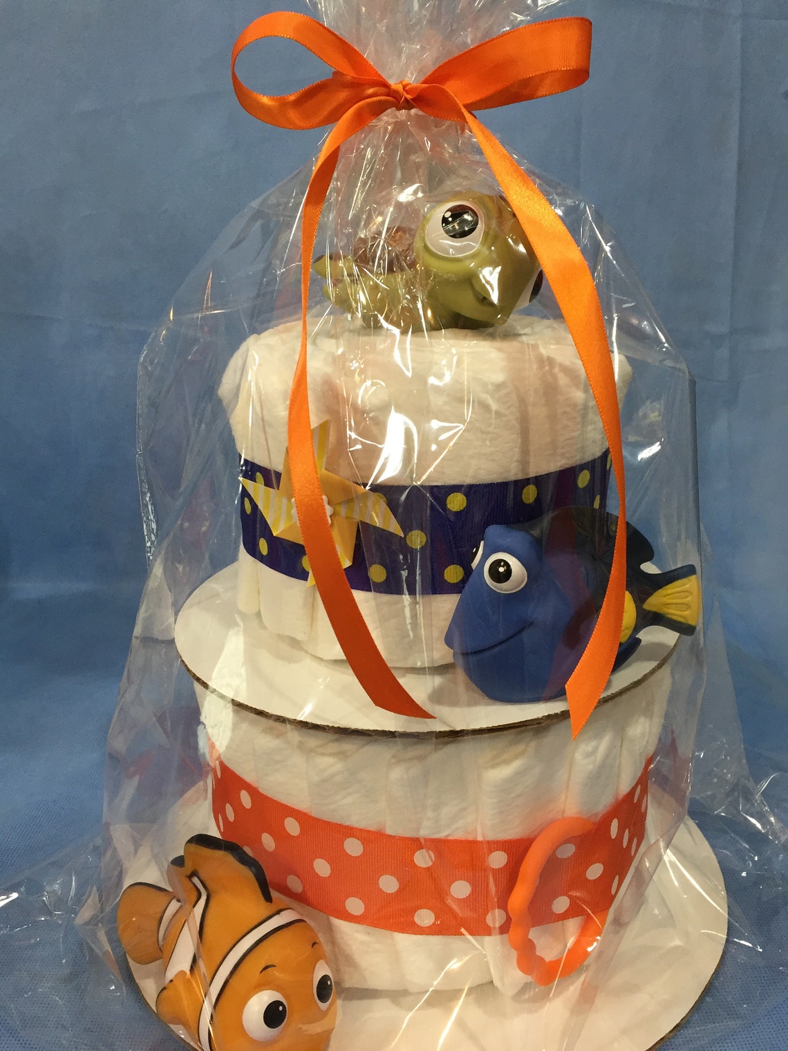 Disney Finding Nemo Diaper Cake Two Tier Gender Neutral with | Etsy
