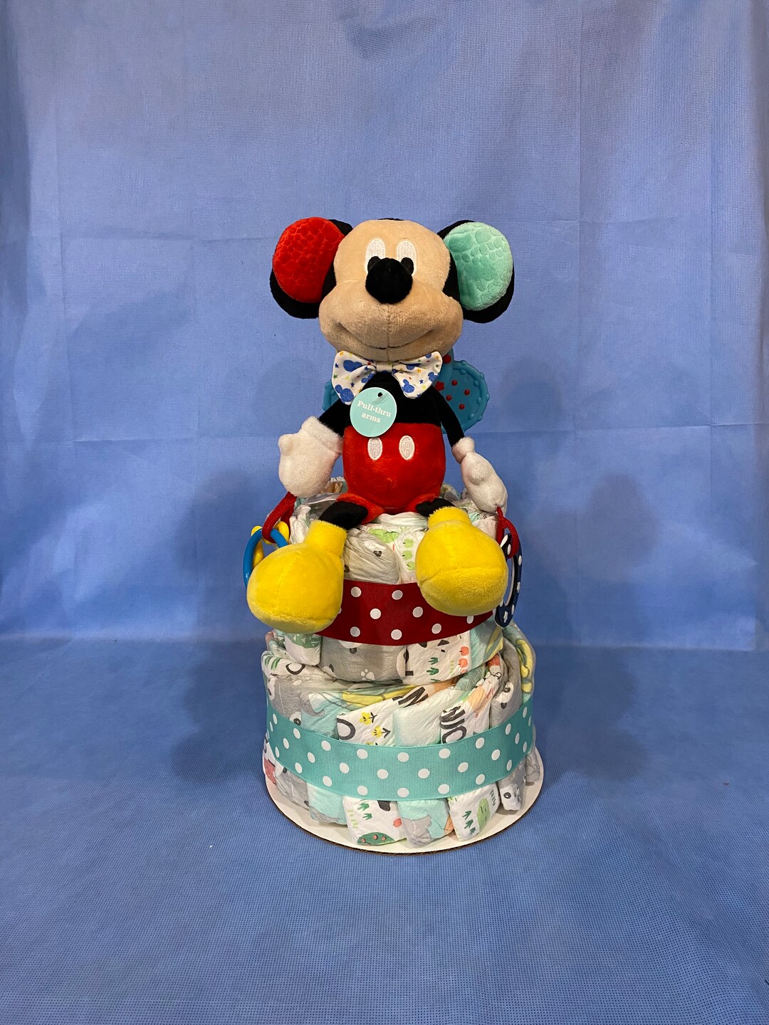Disney Mickey Mouse Developmental Toy Diaper Cake Made With Honest ...