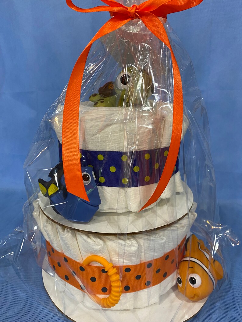 Disney Finding Nemo Diaper Cake Two Tier Gender Neutral With - Etsy
