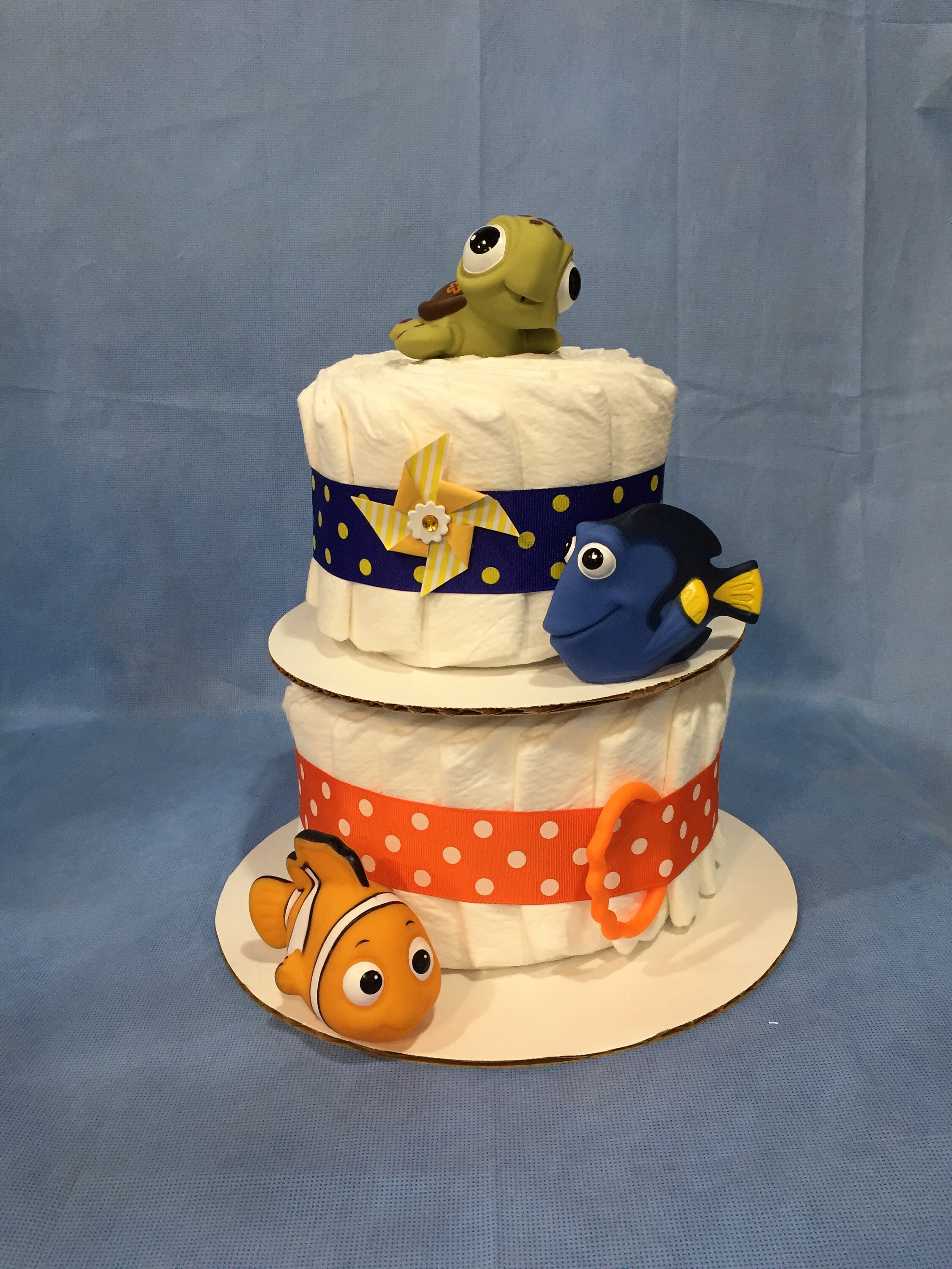 Disney Finding Nemo Diaper Cake Two Tier Gender Neutral with | Etsy