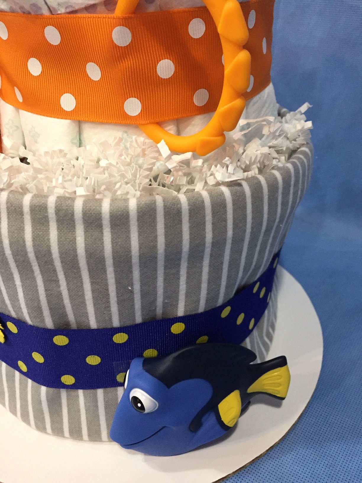 Disney Finding Nemo Diaper Cake with Blanket! Two Tier, Gender Neutral ...
