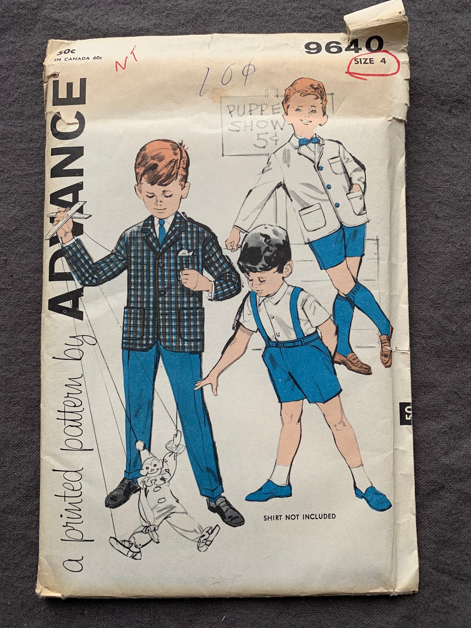 Vintage Advance Pattern 9640 Boy's Size 4 Jacket and Pants - Etsy