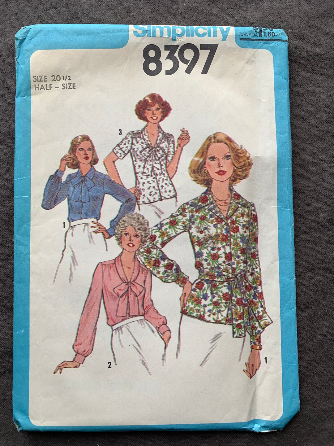 Vintage Simplicity Pattern 8397 Size 20-1/2 Women's Blouse - Etsy