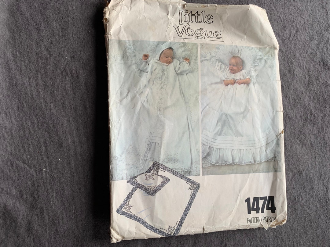 Vintage Little Vogue Pattern 1474 Size Newborn to 3 Months - Infant's ...