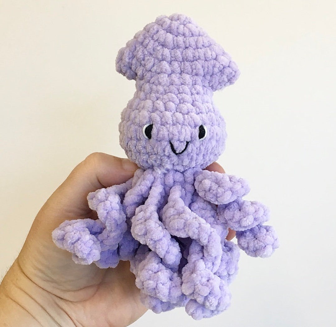 CROCHET SQUID, Amigurumi Squid, Handmade Squid, Squid, Squid Gift ...