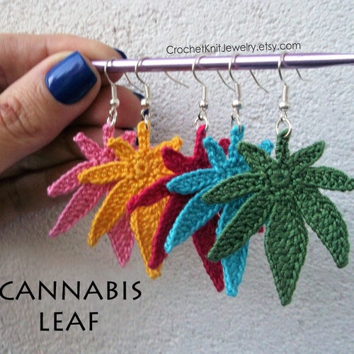 Crochet Leaf Earrings PDF Pattern - Etsy