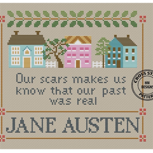 Jane Austen Cross Stitch Pattern - Etsy