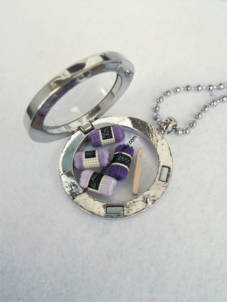 Crochet Floating Locket Choose Color Gift for Crocheter - Etsy