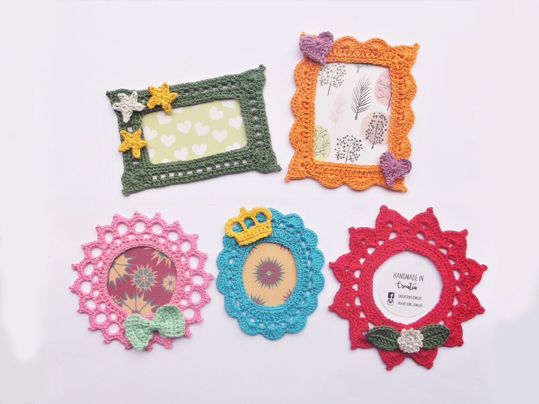 Crochet Photo Frame Pattern: Ornament & Scrapbooking (PDF Pattern) - Etsy