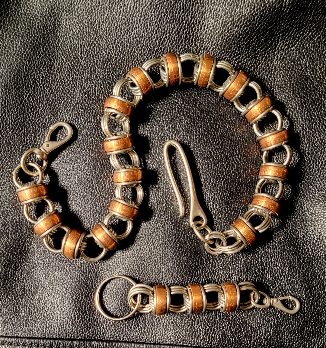 Orbital Walletchain Set - Handmade of .999 Pure Copper Rounds ...