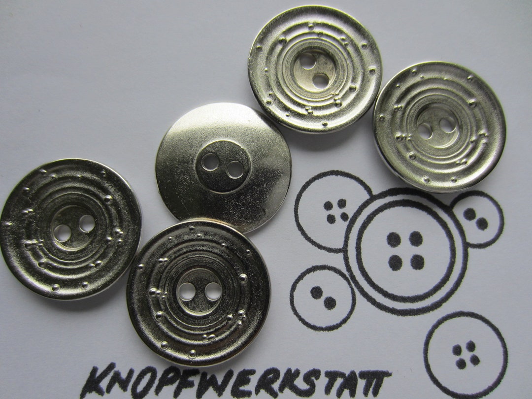 5 Metal Buttons 20 Mm or 23 Mm, Buttons, Buttons, Traditional Buttons ...