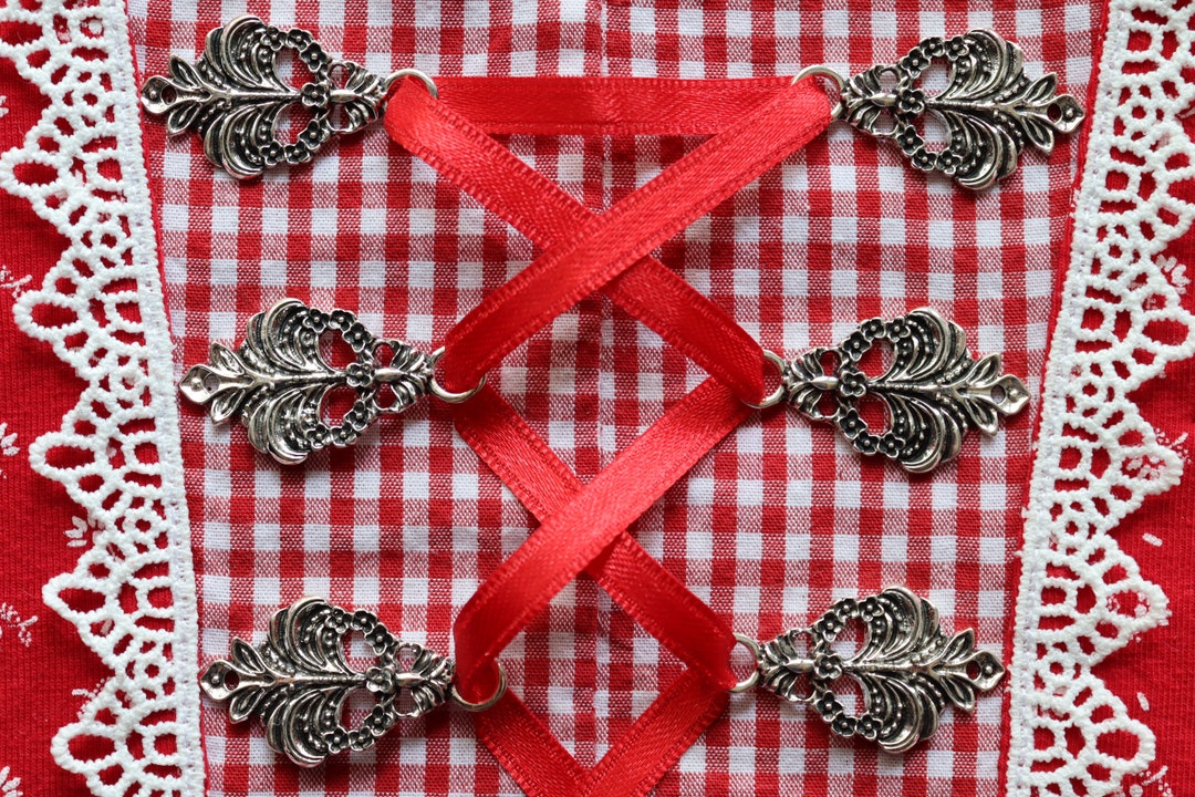 Metal Bodice Eyelets, 3, 4, or 5 Pairs, Dirndl Eyelets, Bodice Hooks ...