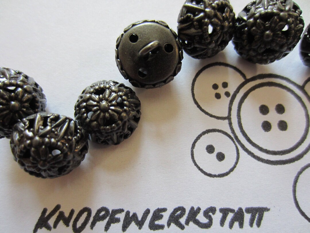 5 Metal Buttons 14 Mm, Buttons, Traditional Buttons, Button, Curved ...