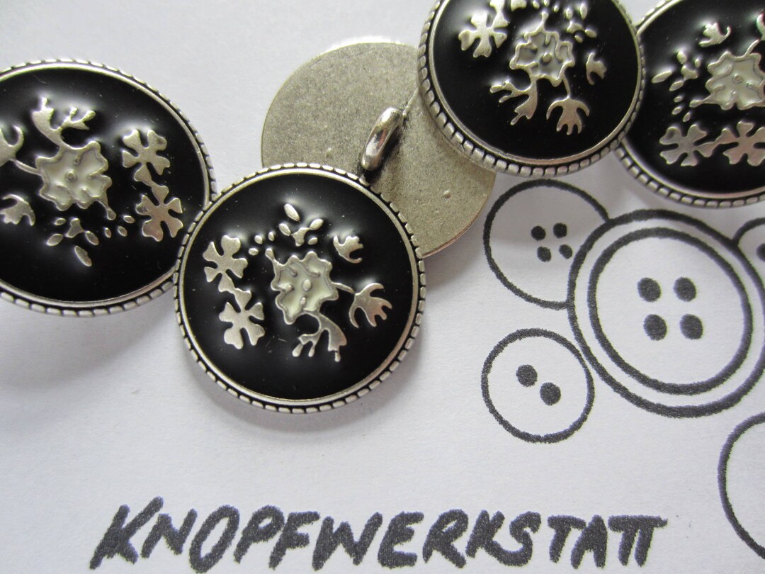 5 Metal Buttons 15 Mm, 19 Mm or 23 Mm, Buttons, Traditional Buttons ...