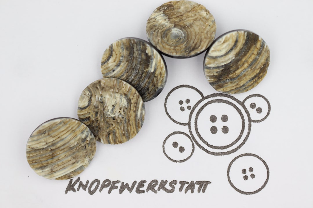 5 Horn Buttons 20 or 23 Mm, Buttons, Traditional Buttons, Buttons ...