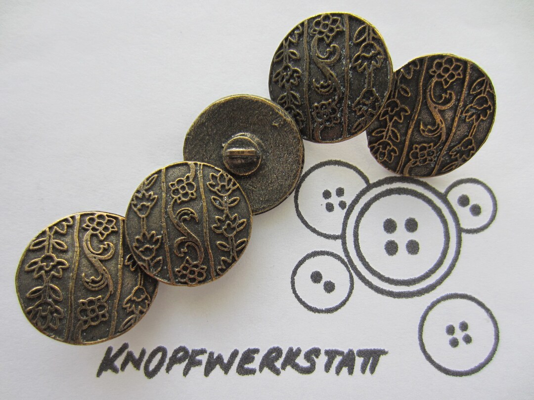 7 Metal Buttons 20 Mm, Buttons, Traditional Buttons, Dirndl Button ...