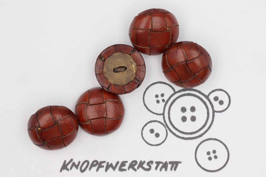 5 Leather Buttons 18 Mm or 20 Mm, Buttons, Traditional Buttons, Buttons ...