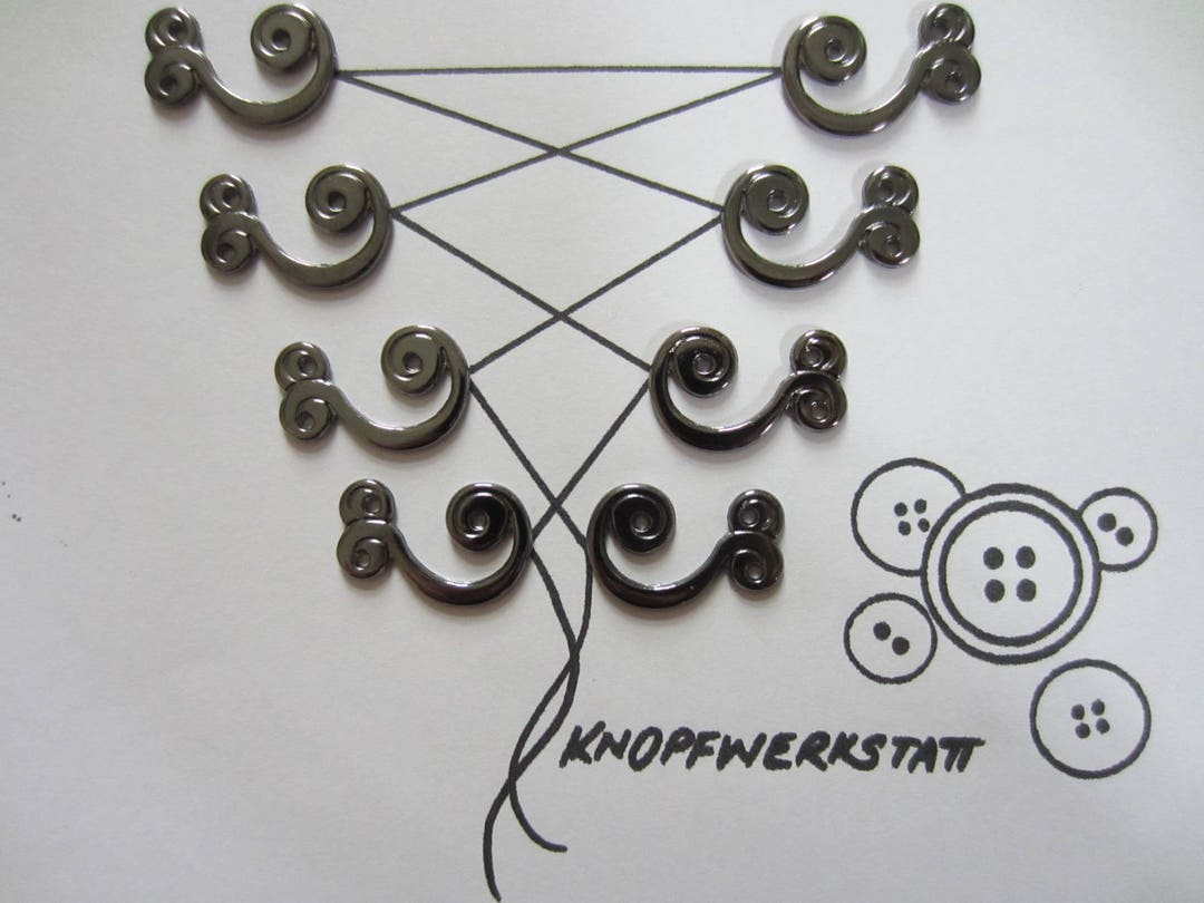 Metal Bodice Hooks, Dirndl Eyelets, Bodice Hooks, Lacing Eyelets ...