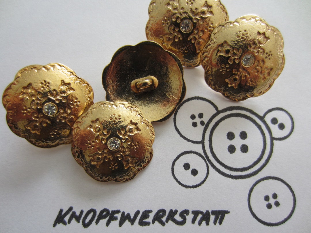 5 Metal Buttons 18 Mm or 23 Mm, Buttons, Traditional Buttons, Buttons ...